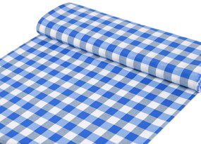 Biante Velký teflonový oválný ubrus TF-029 Modro-bílá kostka 180x220 cm