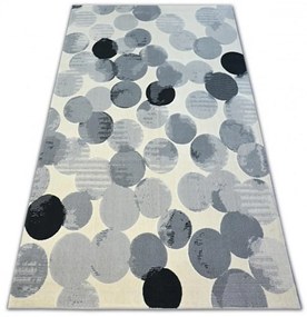 Kusový koberec PP Kolečka šedý 160x230cm