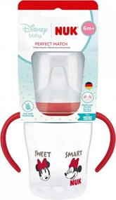 Kojenecká láhev NUK Perfect Match na učení DISNEY Minnie red 150 ml