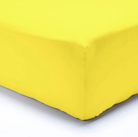 Polášek Jersey prostěradlo na vysokou matraci (až 30cm), 160x200cm, na dvoulůžko, žluté