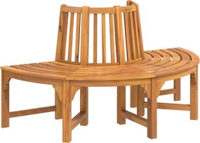 Půlkruhová lavice kolem stromu Ø 160 cm masivní eukalyptus 319423