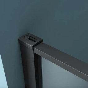 design černý sprchový kout DOPORRO R64 BLACK - 100-140cm ESG 6mm