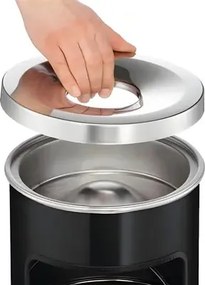 Durable Safe černá / Odpadkový koš s popelníkem / kulatý / 17 l