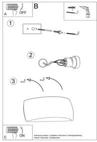 Sollux SL.1025 - Nástěnné svítidlo PONTIUS 1xG9/40W/230V lesklá bílá