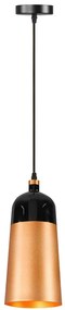 Toolight Fox B, závěsná lampa 1xE27 APP196-1CP, černá-růžové zlato, OSW-00177