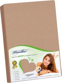 Bellatex Prostěradlo jersey Hnědá 100x200 cm