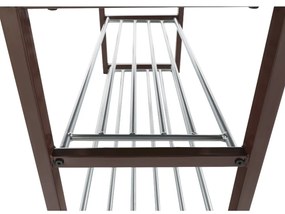 Kondela Lavice s botníkem, čokoládová / tmavohnědá, LANGELLA