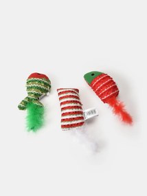 Sinsay - Vánoční hračky pro kočky 3 pack - červená