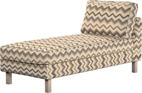 Potah na šezlong IKEA Karlstad samostatný, krátký barva béžová látka pletený vzor, vzorované