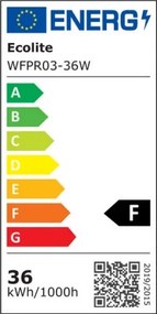 Stropní LED svítidlo Ecolite TERA WFPR03-36W