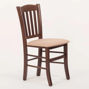 Stima Židle VENETA s čalouněným sedákem Odstín: Tmavě Hnědá, Látky: LUX cappuccino 24