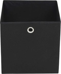 Úložné boxy 4 ks netkaná textilie 32 x 32 x 32 cm černé 245745