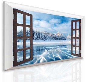 Malvis ® Obraz zamrzlé jezero Velikost: 90x60 cm