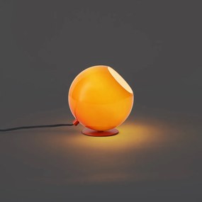 Retro stolní lampa oranžová se sklem - Mabel