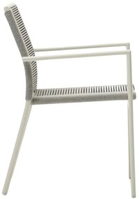 OnaDnes -20% Světle šedá kovová zahradní židle Kave Home Culip