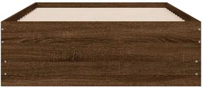 Rám postele se zásuvkami hnědý dub 90x200 cm kompozitní dřevo 3207300