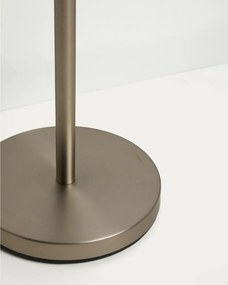 Stojací lampa ve stříbrné barvě s textilním stínidlem (výška 153 cm) Navat – Kave Home