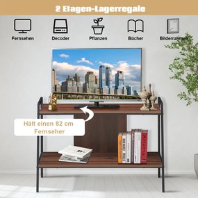 Costway TV skříň TV zábavní centrum 2patrová TV police pro TV do 32 palců