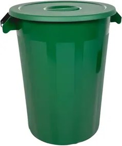 Denox INDUSTRIAL zelená / Odpadkový koš / 100 l / s víkem / PP plast