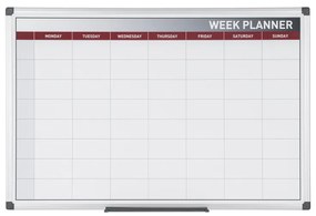 Týdenní plánovací tabule, magnetická, 600 x 450 mm