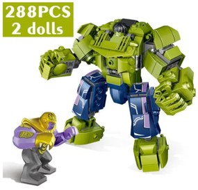 Stavebnice AVENGERS robotické figurky hrdinů Barva: Hulk 288 dílků