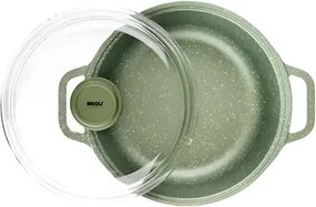 Risoli DR GREEN zelená / Hrnec / 24 cm / 3,5 l / skleněná poklice / ne