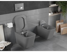 Mexen Teo WC Rimless s WC deskou slim, duroplast, tmavě-šedá matná, 30854071