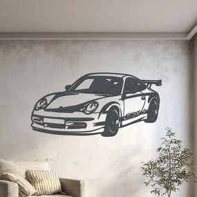 dřevo života Dřevěný obraz Porsche 911 GT3 RS Zvolte rozměr (cm): 60x29, Zvolte barvu dekoru: Antracitová