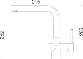 Schock Baterie dřezu LAIOS Carbonium pevné ramínko