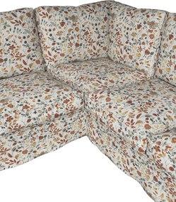 Potah na pohovku IKEA  Ektorp rohová barva oranžová látka pletený vzor, vzorované