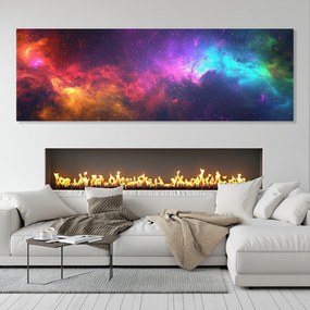 Obraz na plátně - Vesmírná galaxie Ulmeon FeelHappy.cz Velikost obrazu: 210 x 70 cm