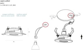 Maxlight H0045 AQUA Zápustné svítidlo kulaté IP65, chrom