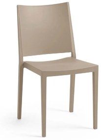 Plastová židle MOSK — nosnost 150 kg, taupe