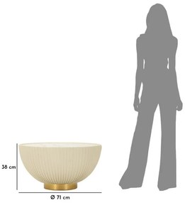 Designový konferenční stolek Calixtus 71 cm krémový