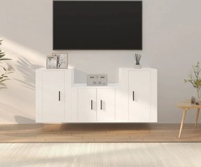 vidaXL 3dílný set TV skříněk kompozitní dřevo [3188384] Barva: Bílá