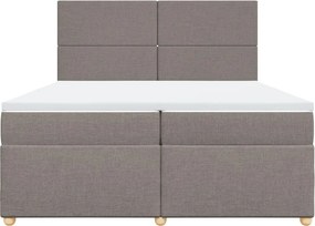 Box spring postel s matrací taupe 200x200 cm textil 3293684