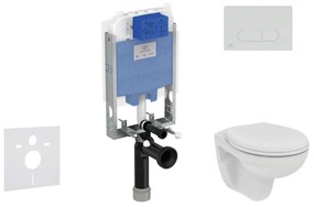 Ideal Standard ProSys - Set předstěnové instalace, klozetu a sedátka  Eurovit, tlačítka Oleas M1, Rimless, SoftClose, chrom ProSys80M SP126
