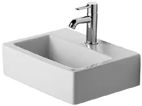 Duravit Vero - Umývátko Med, 45x35 cm, s 1 otvorem pro baterii, bez přepadu, alpská bílá 0704450041