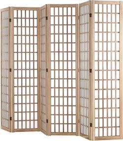 Oddělovač pokojů Japonský stěnový oddělovač 6 panelů pro oddělení místností