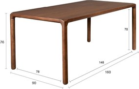 Jídelní stůl v dekoru jasanu 90x160 cm Storm – Zuiver