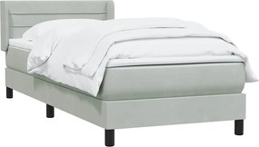 Box Spring Postel s matrací Světle šedá 90x220 cm Samet 3318225