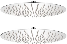 Dešťové sprchové hlavice 2 ks Ø 40 cm nerezová ocel 275937