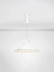 Matně bílé hliníkové LED závěsné svítidlo se stínidlem z akrylového skla ø 60 cm Mantle – Nova Luce