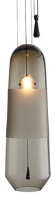 Luxusní skleněné závěsné svítidlo Limpid Light L Délka kabelu: 3500 mm, Sklo: Kouřové, Stmívání: Stmívatelné DALI