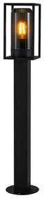 Černý zahradní sloupek Griffin pro žárovku E27 80cm  - Nordlux