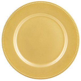 Plastový talíř ve zlaté barvě 160237