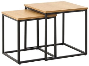 Sada odkládacích stolků Valenzuela 50 cm vzor dub