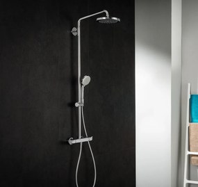 Hansgrohe Croma, Showerpipe 220 1jet EcoSmart 9 l/min s termostatem, chromová, HAN-27188000