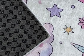 Dětský koberec protiskluzový BAMBINO 61400 krémový / růžový