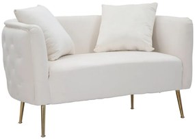 Designová pohovka Pahkakino 127 cm krémová / zlatá